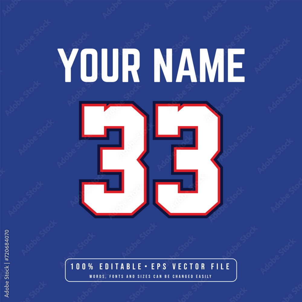 Jersey number, basketball team name, printable text effect, editable ...