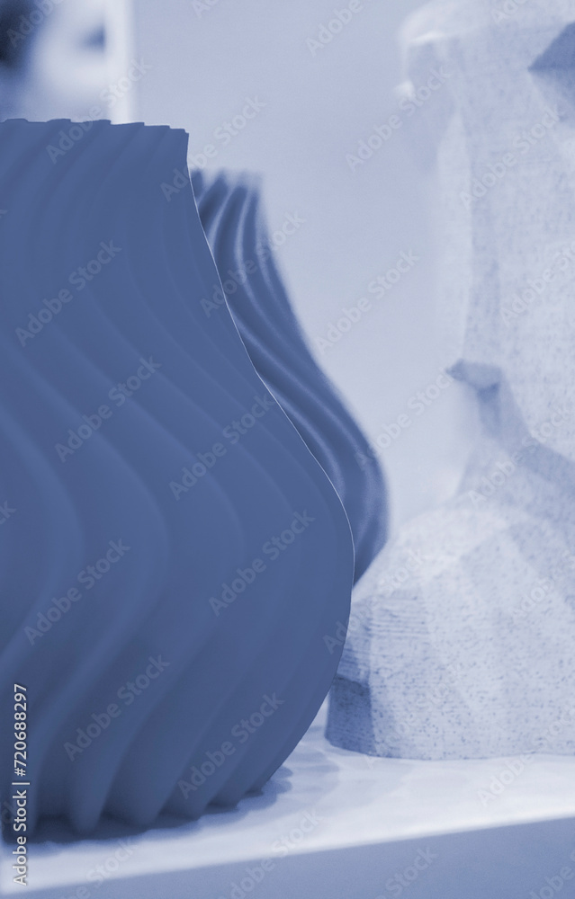 Art object vase printed on a 3D printer. Models created by a 3D printer ...