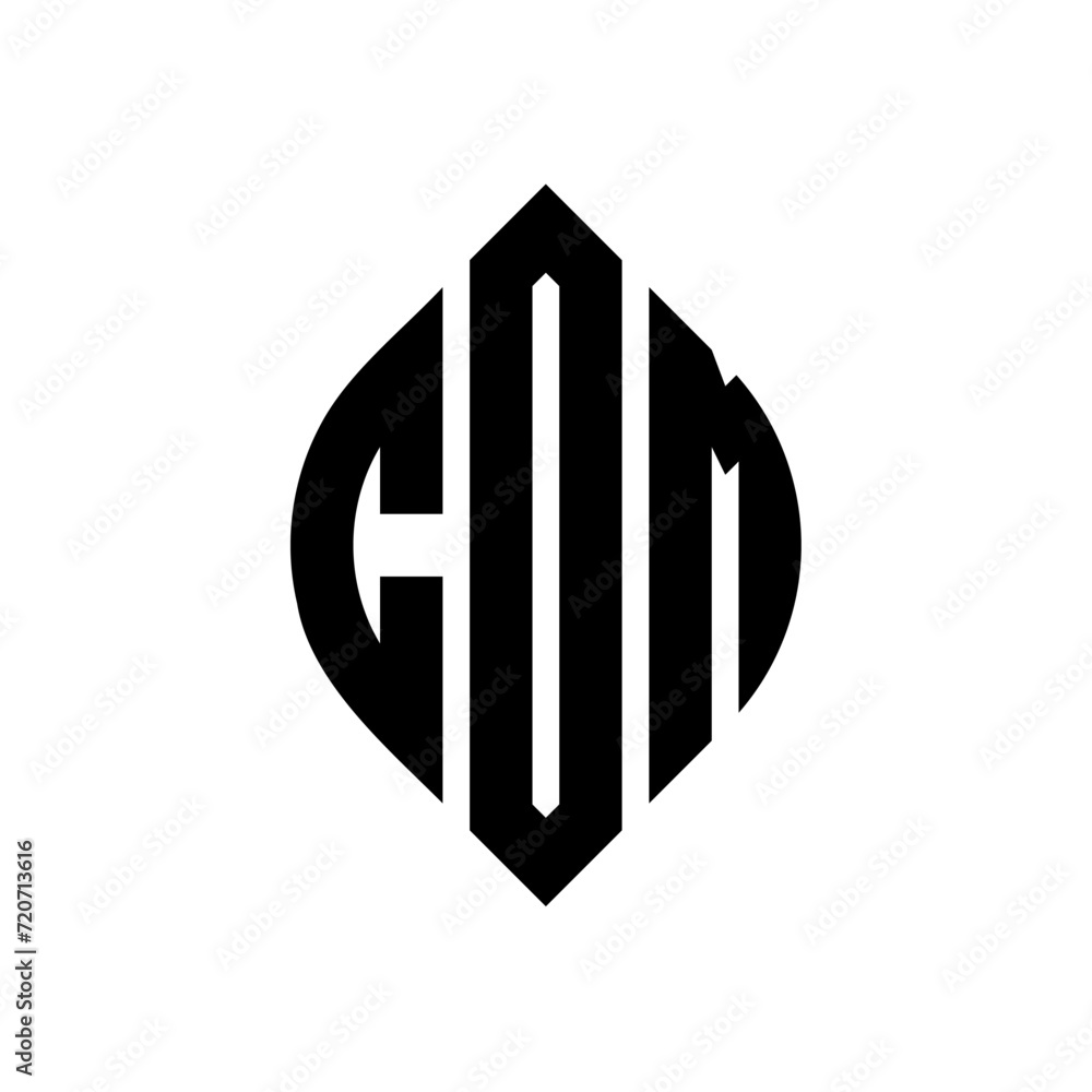 CDM circle letter logo design with circle and ellipse shape. CDM ...