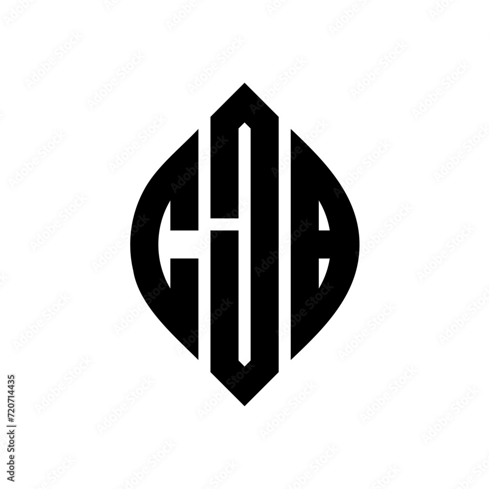 CJB circle letter logo design with circle and ellipse shape. CJB ...