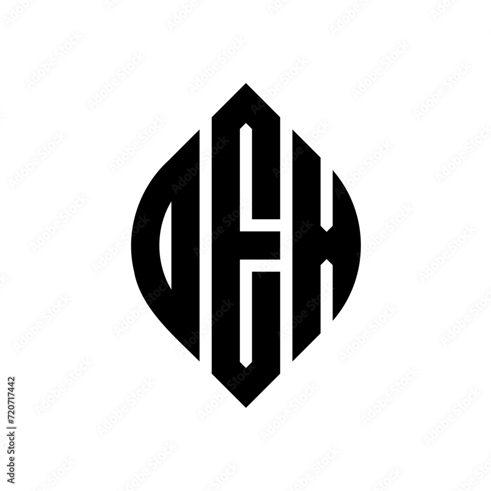 Dex Circle Letter Logo Design With Circle And Ellipse Shape Dex