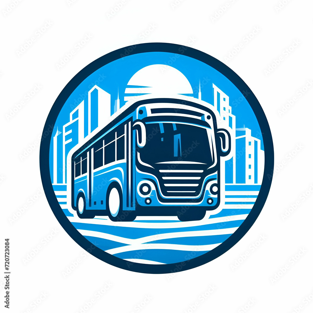 Logo illustration of a school bus on white background Stock ...