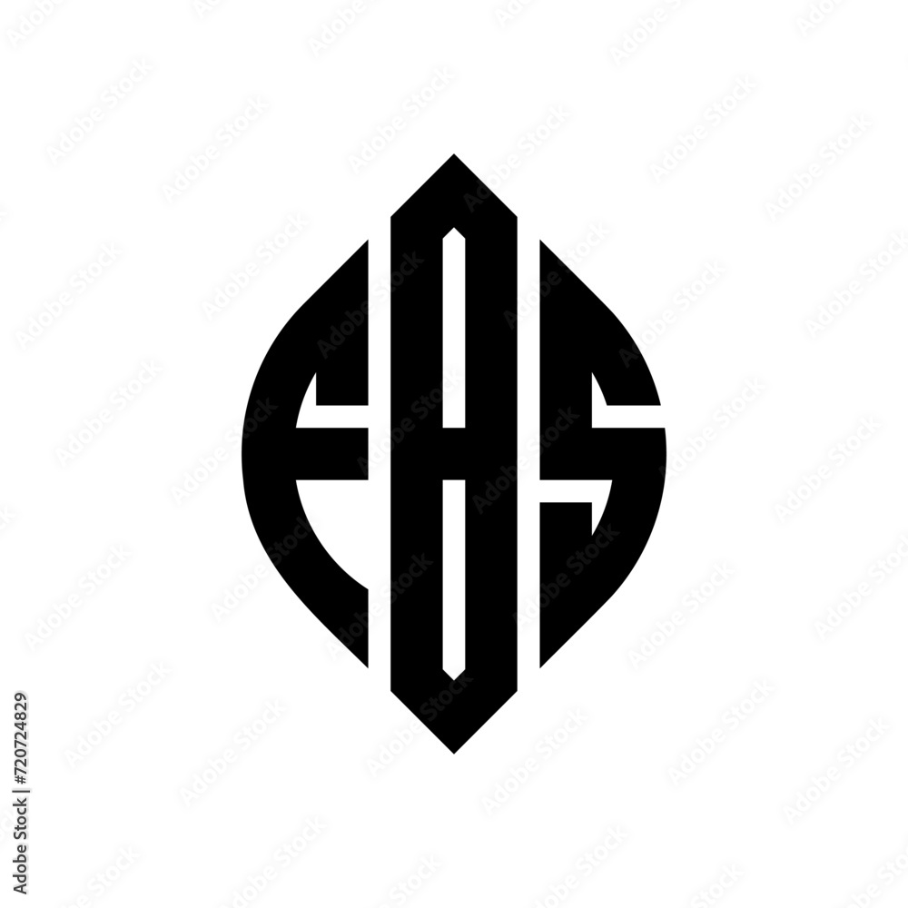 FBS circle letter logo design with circle and ellipse shape. FBS ...