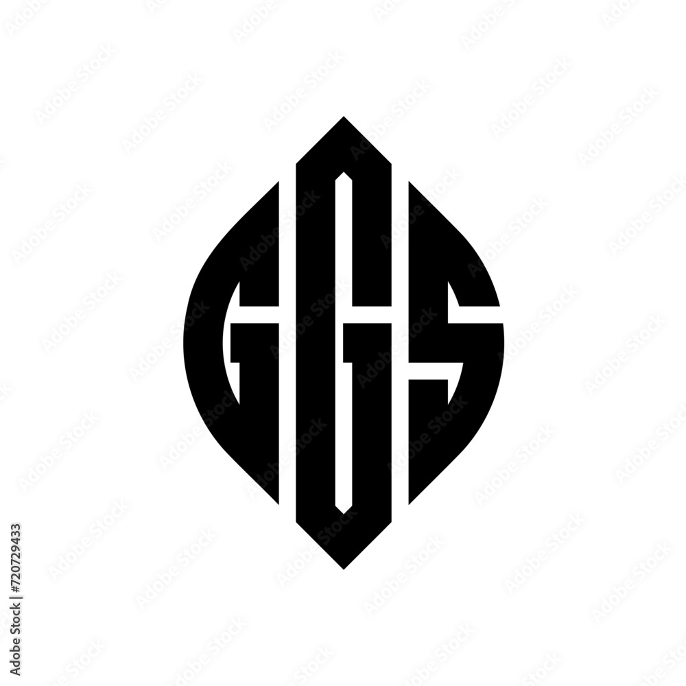 GGS circle letter logo design with circle and ellipse shape. GGS ...