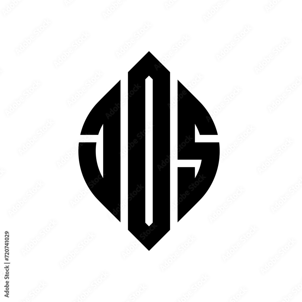 JDS circle letter logo design with circle and ellipse shape. JDS ...