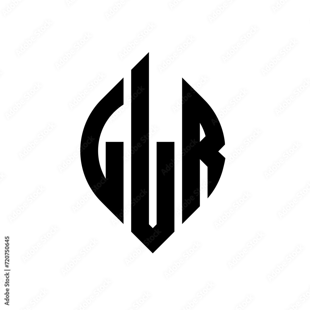 Vecteur Stock LLR circle letter logo design with circle and ellipse ...