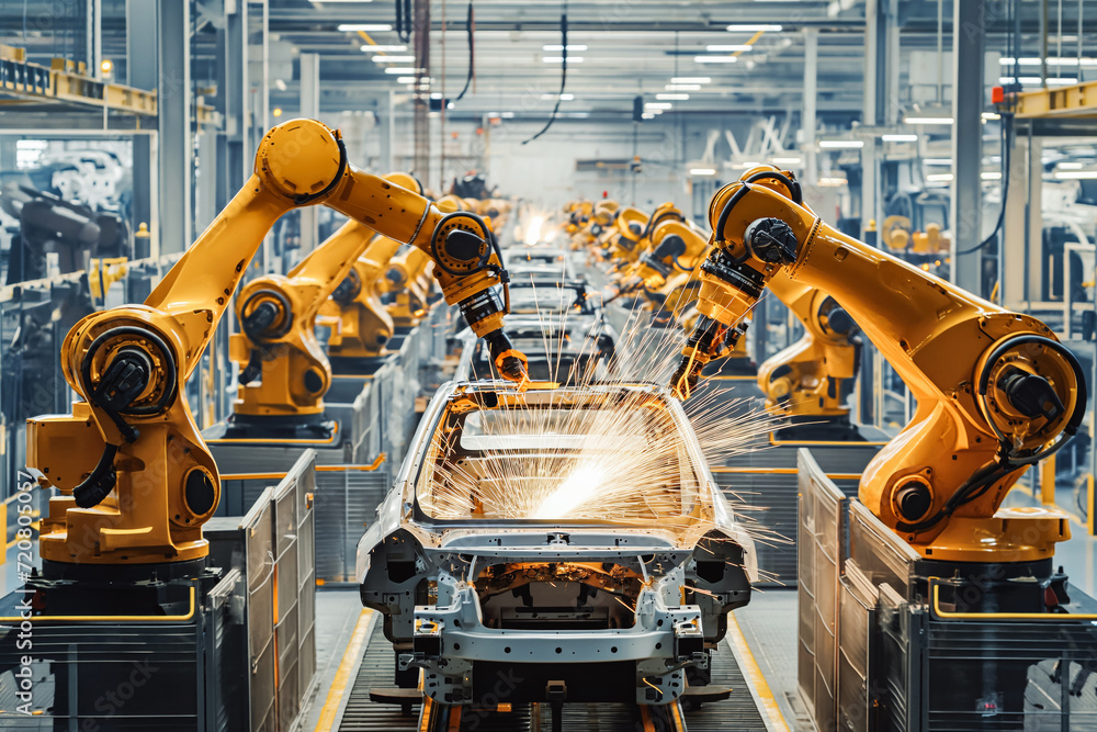 A cutting-edge robot factory is transforming the auto manufacturing process, integrating ...