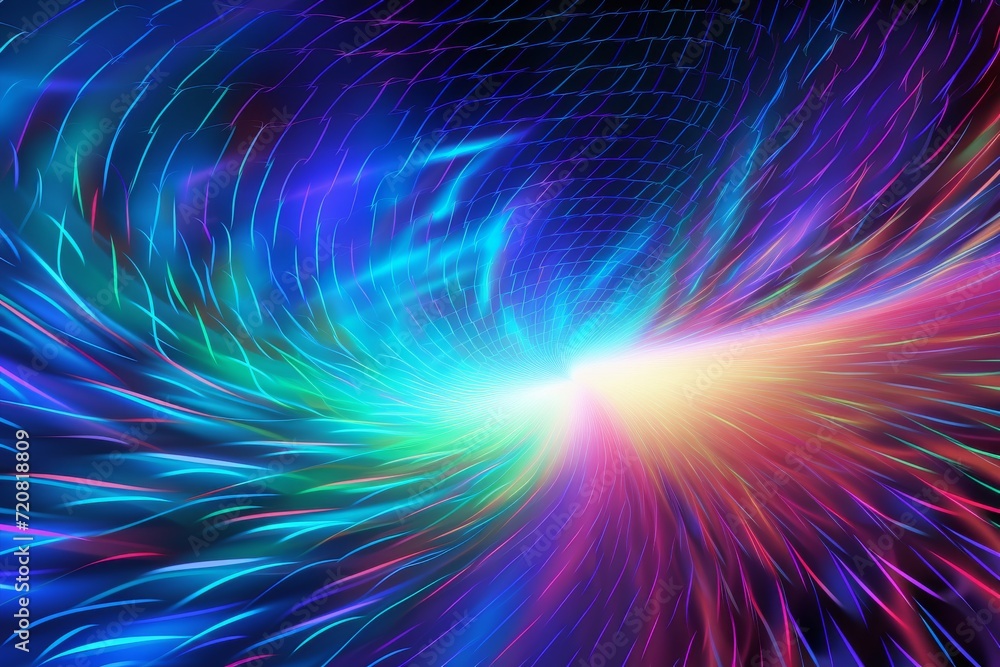 Graphic patterned background of seamless light waves and diffraction ...