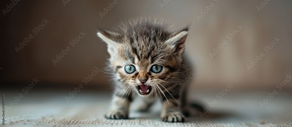 Beautiful small kittens with a fierce attitude and expressive eyes ...