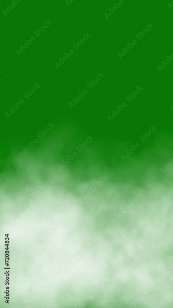 Billowing Mist: Subtle Animated Fog Against Vertical Green Screen ...