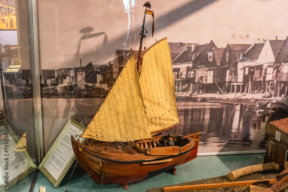 Interior of Volendams museum with the history of Volendam as its theme ...