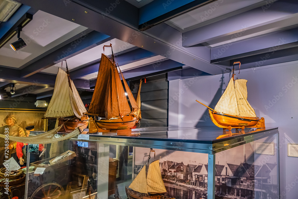 Interior of Volendams museum with the history of Volendam as its theme ...