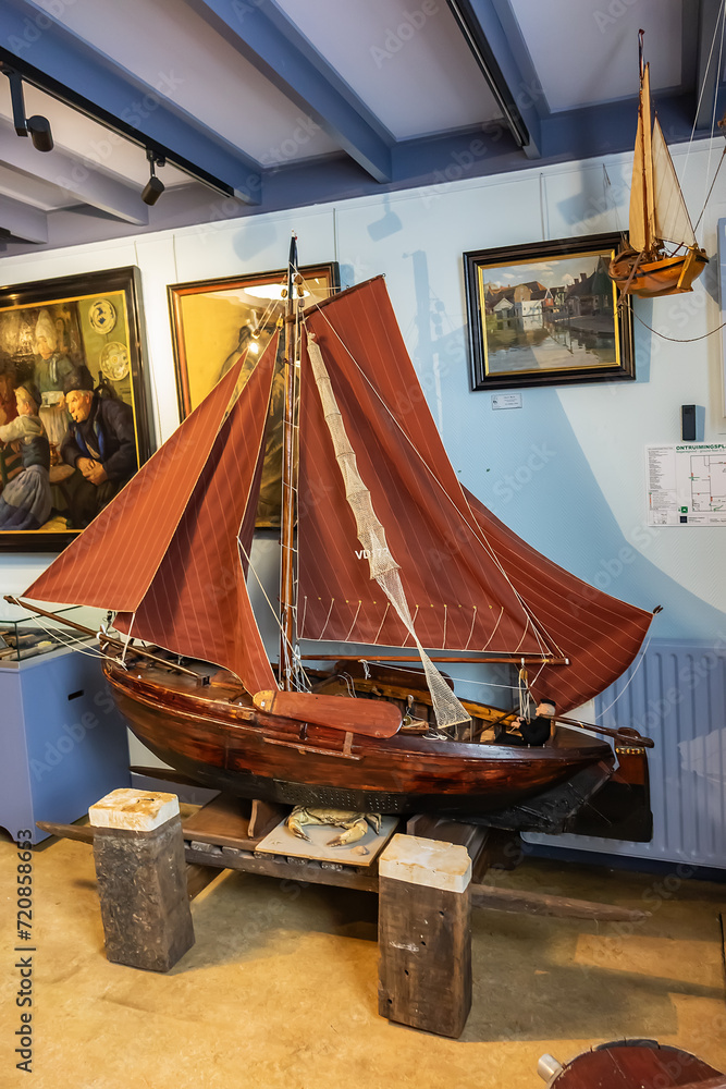 Interior of Volendams museum with the history of Volendam as its theme ...