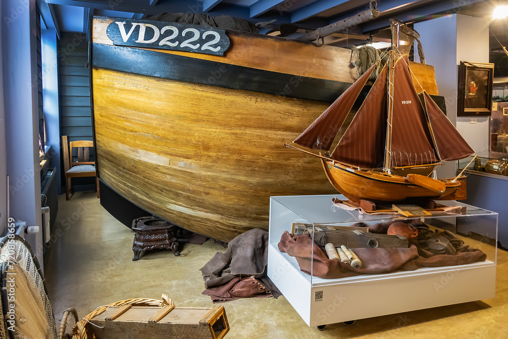 Interior of Volendams museum with the history of Volendam as its theme ...
