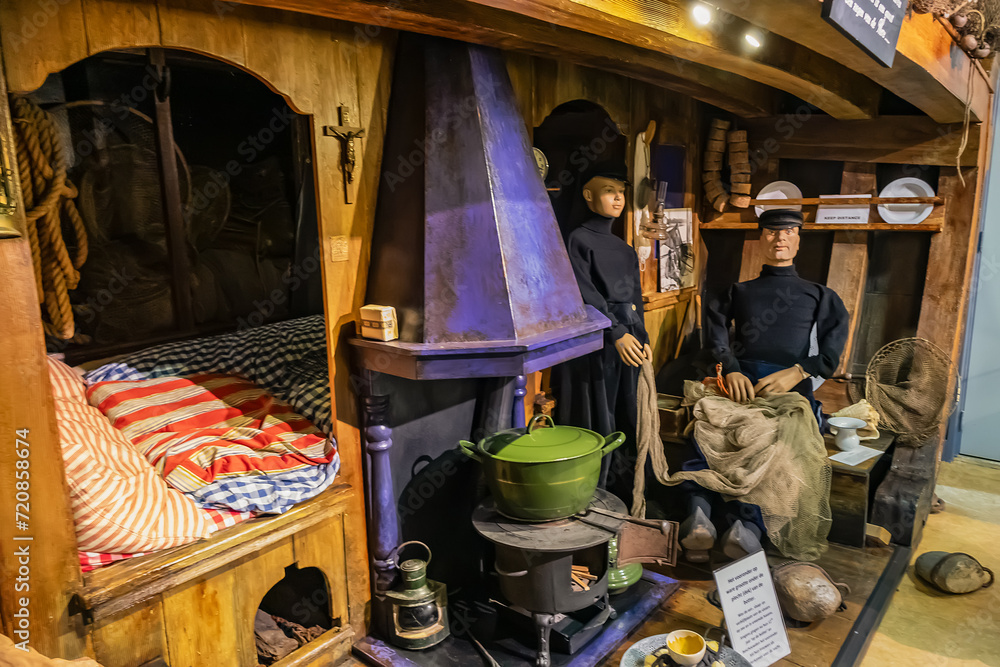 Interior of Volendams museum with the history of Volendam as its theme ...