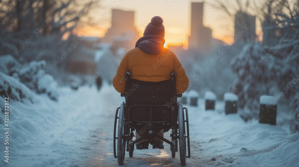 Wheelchair accessible environment. Disability-friendly spaces. Image ...