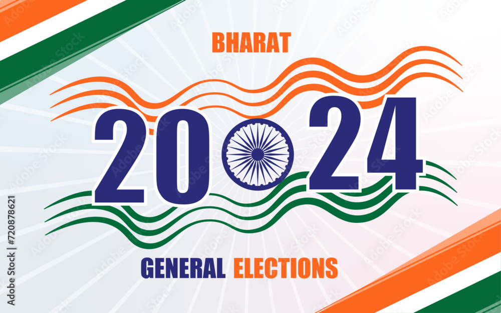 Election banner for 2024, Indian Flag General Election Poster, India ...