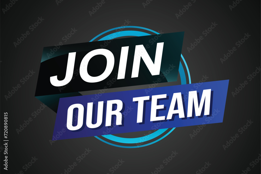 join our team word concept vector illustration with modern futuristic ...