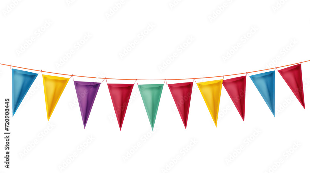 Rainbow Banner Bunting with multicolor pennant flags for colorful ...