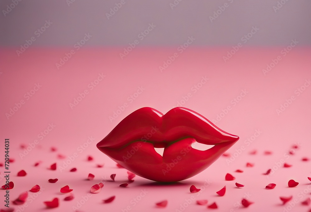 pastel lips ide figurine 80s background made pattern bright style 90s ...