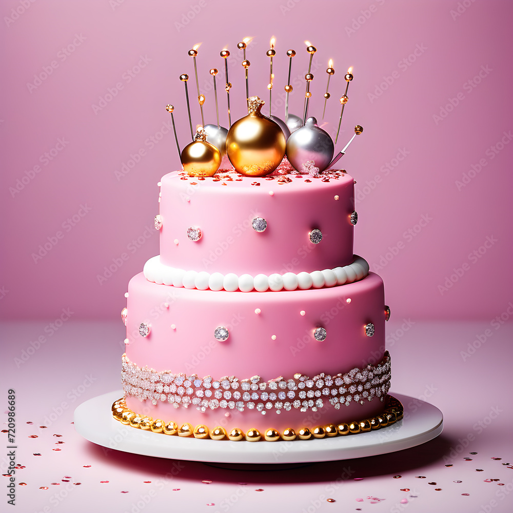 Wedding Cake with Gemstone Accents, Luxurious Wedding Cake Design, Gem ...