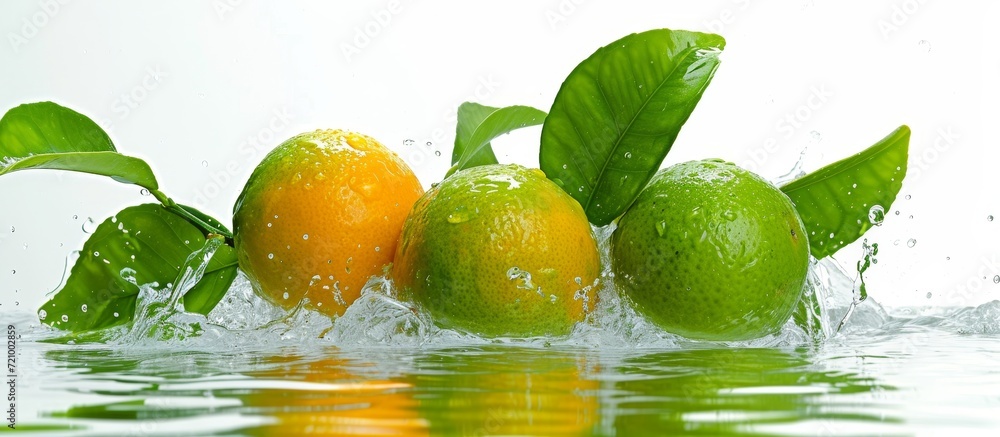 Calamansi Citrofortunell Microcarpa on a White Background: A Refreshing ...