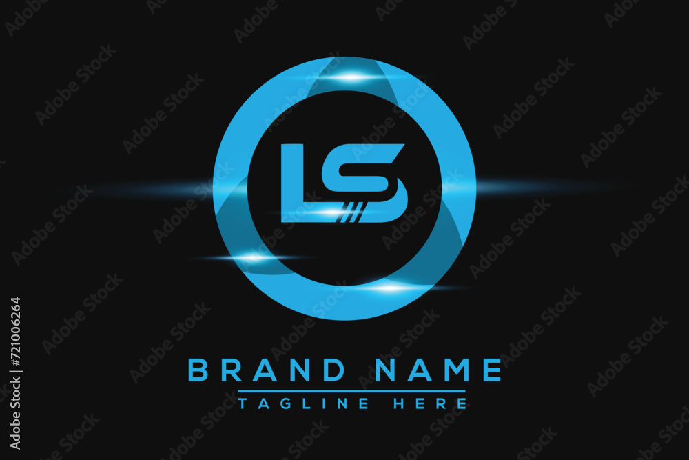 LS Blue logo Design. Vector logo design for business. Stock Vector ...