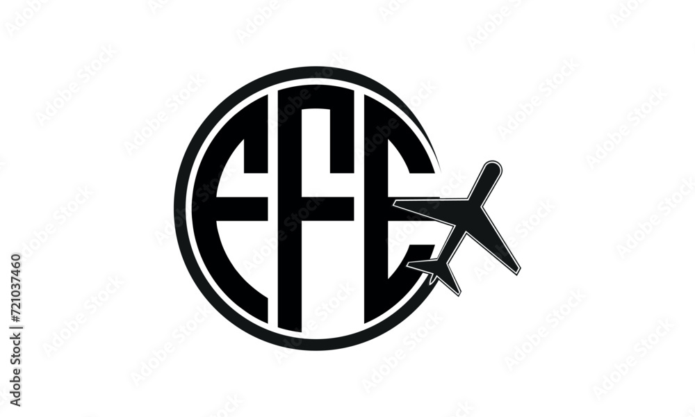 FFE three initial letter circle tour & travel agency logo design vector ...