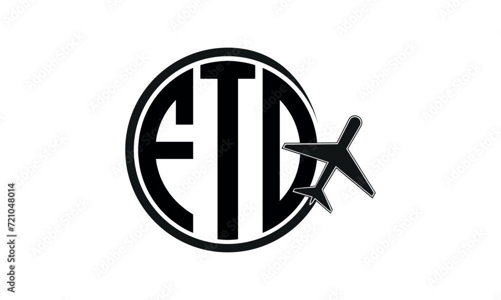 FTO three initial letter circle tour & travel agency logo design vector ...
