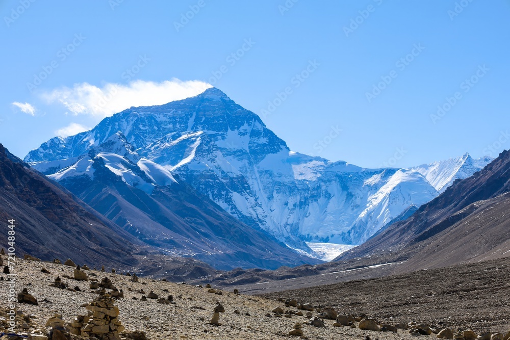 Capture the awe-inspiring grandeur of Mt. Everest as its majestic ...