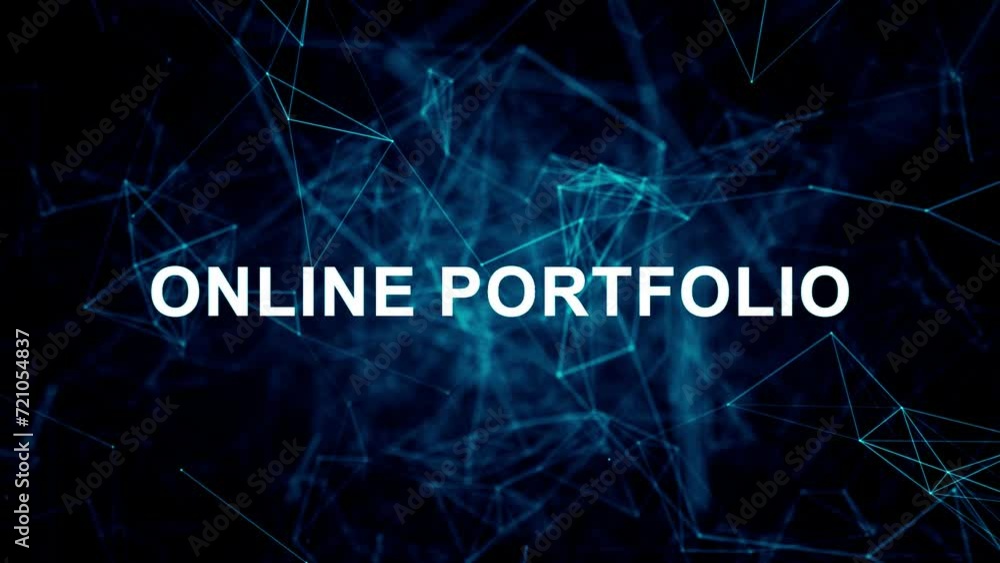 Animated futuristic texts about Graphic Design Portfolio Online ...