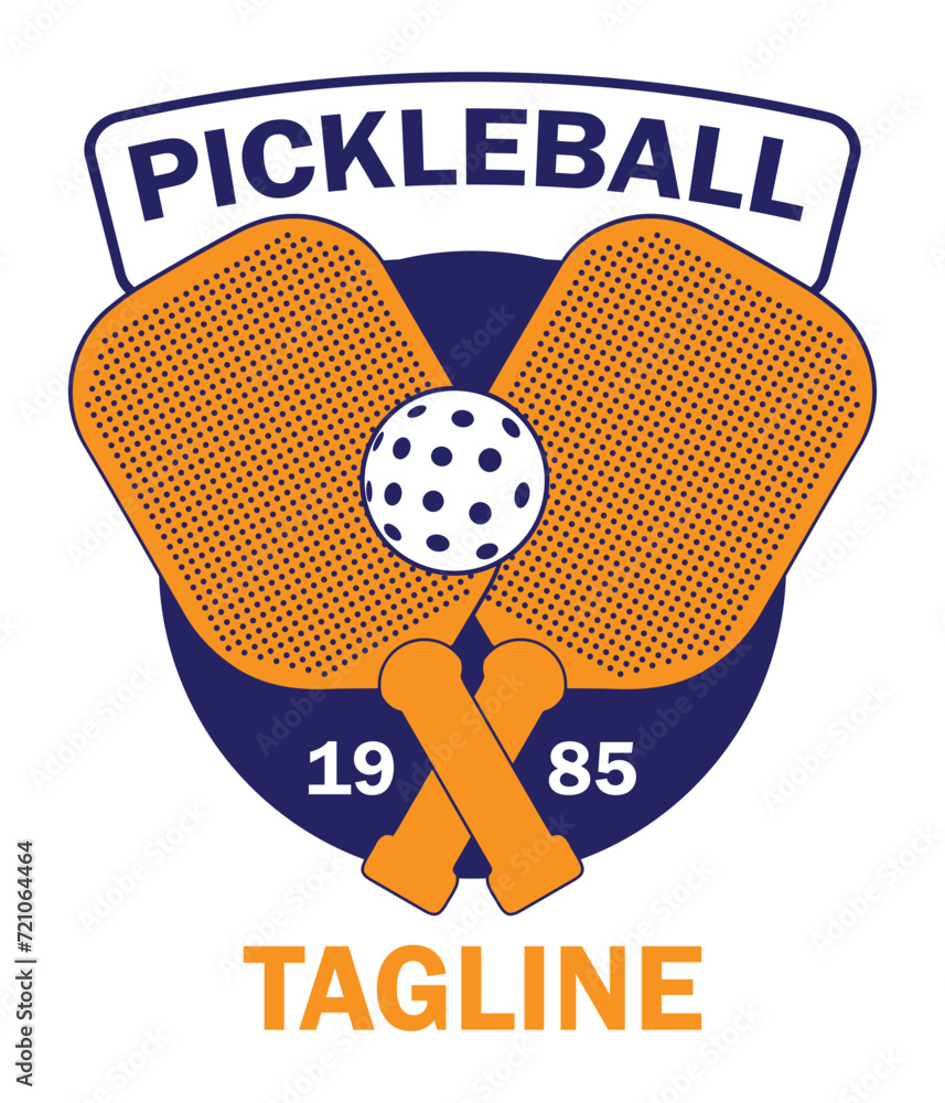 Pickleball Custom Tagline Design Vector. You can use it as club logo ...
