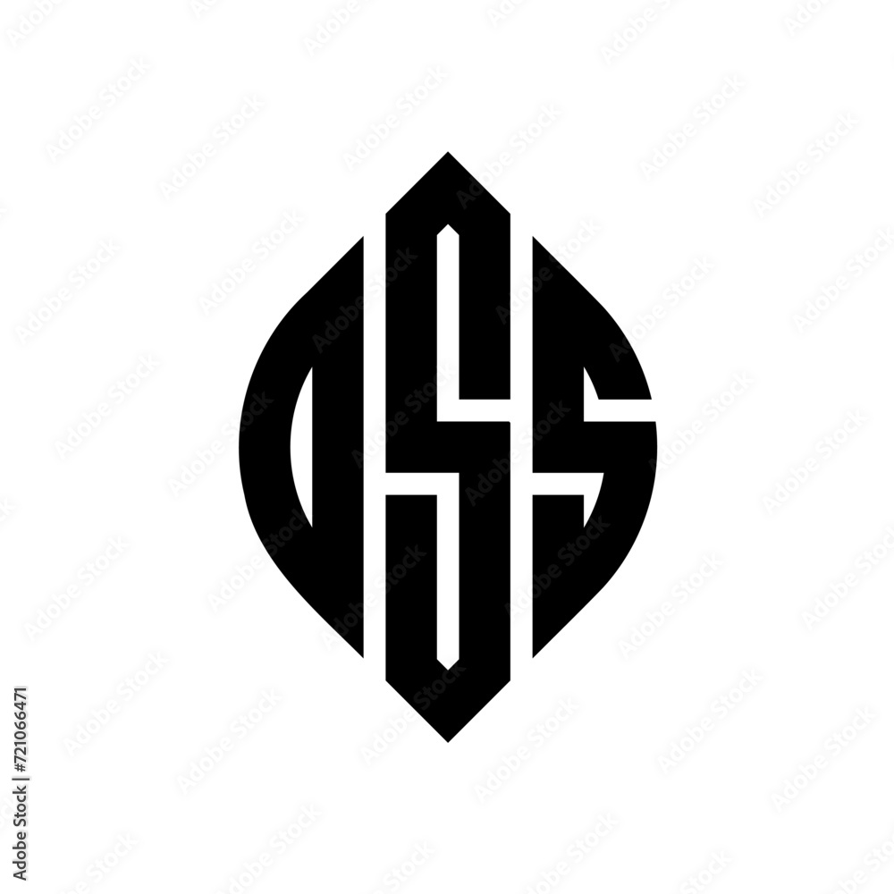 OSS logo. OSS letter. OSS letter logo design. Initials OSS logo linked with circle and uppercase ...
