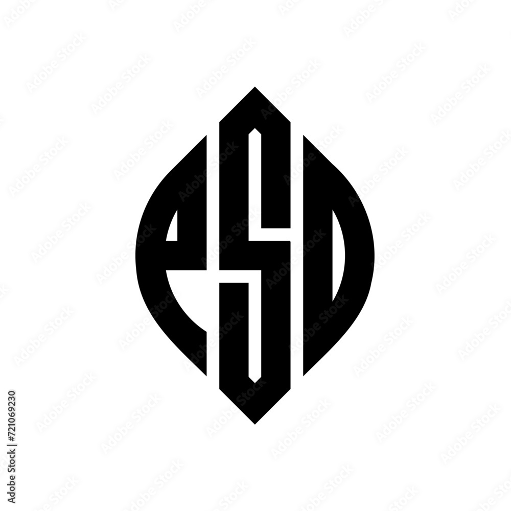 PSD circle letter logo design with circle and ellipse shape. PSD ...