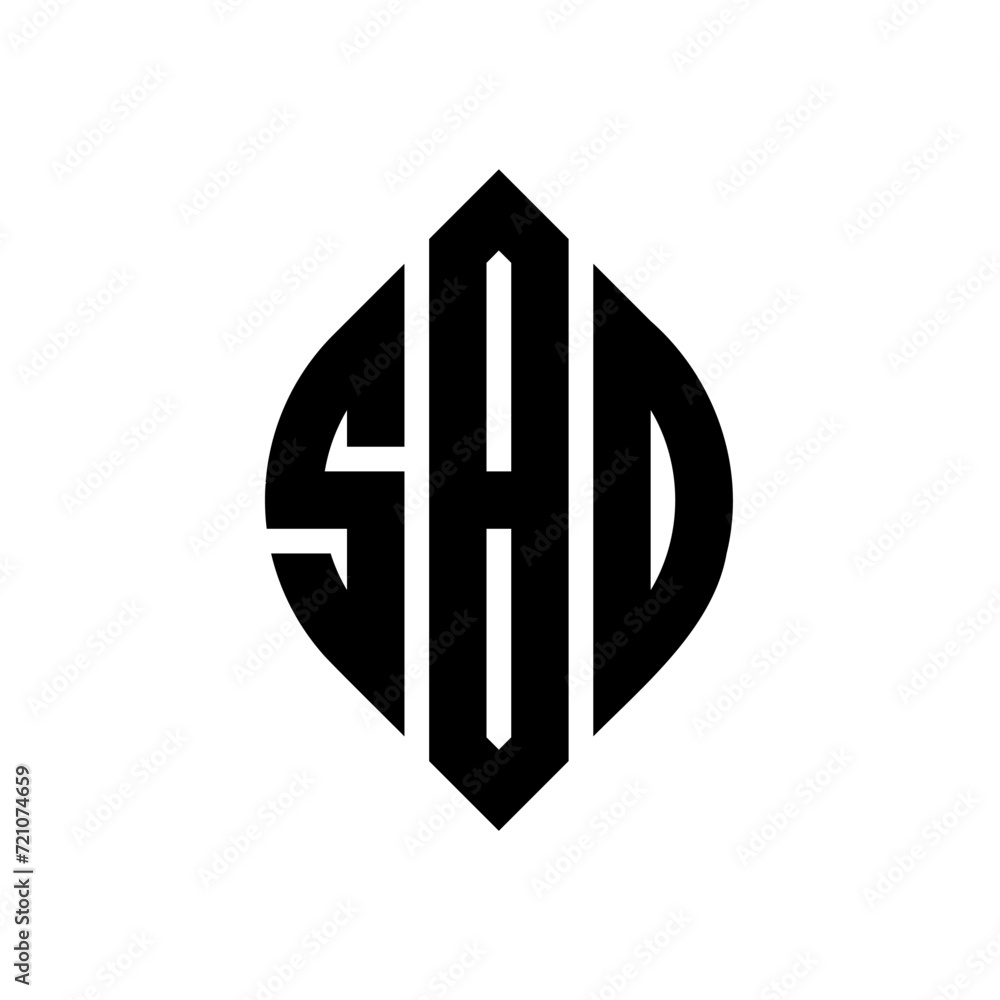 SBD circle letter logo design with circle and ellipse shape. SBD ...