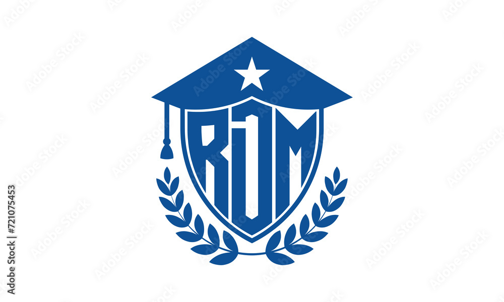 RDM three letter iconic academic logo design vector template. monogram ...