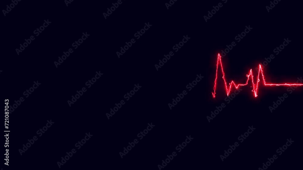 Digital Heartbeat Plus Animation, Glowing heart beat animation ...