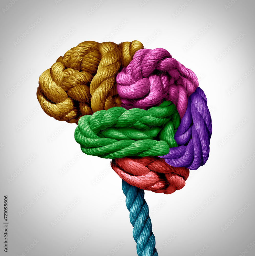 Mental Health Spectrum as a Tangled brain of diverse ropes twisted into ...