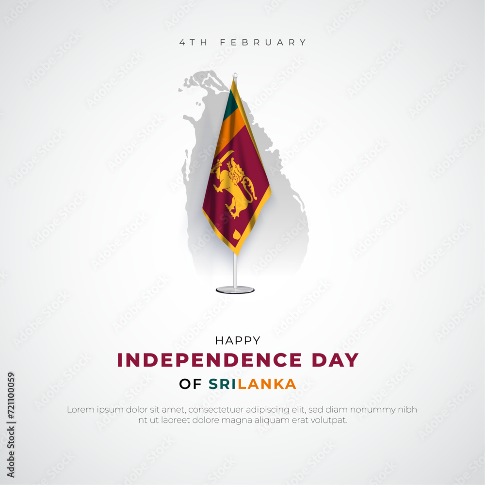 Vetor de Sri Lanka Independence Day Post and Greeting Card. Happy ...