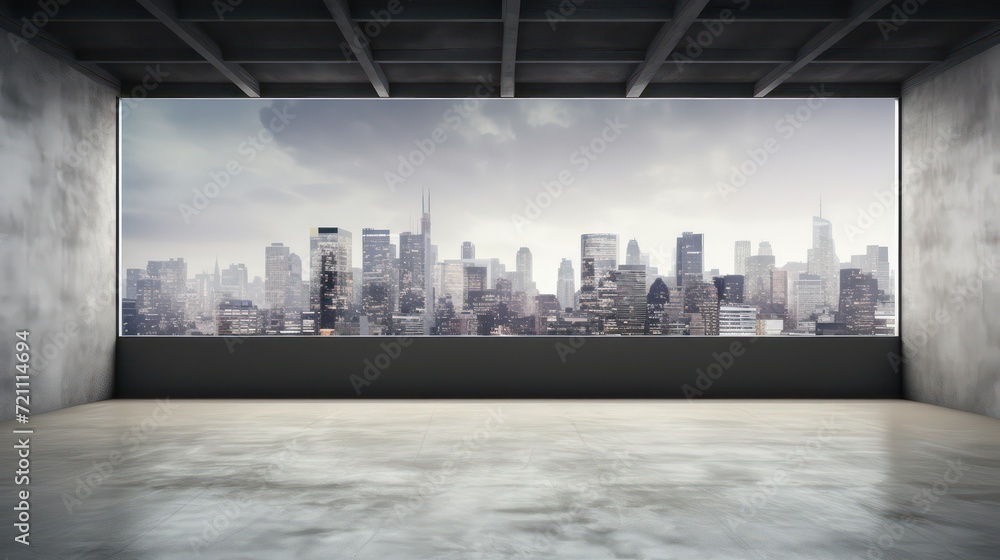 Midtown New York City Manhattan skyline buildings from high rise ...