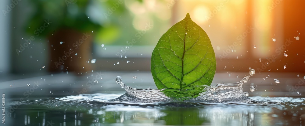 Flying Green Leaves Set Waves Formed, Wallpaper Pictures, Background Hd ...