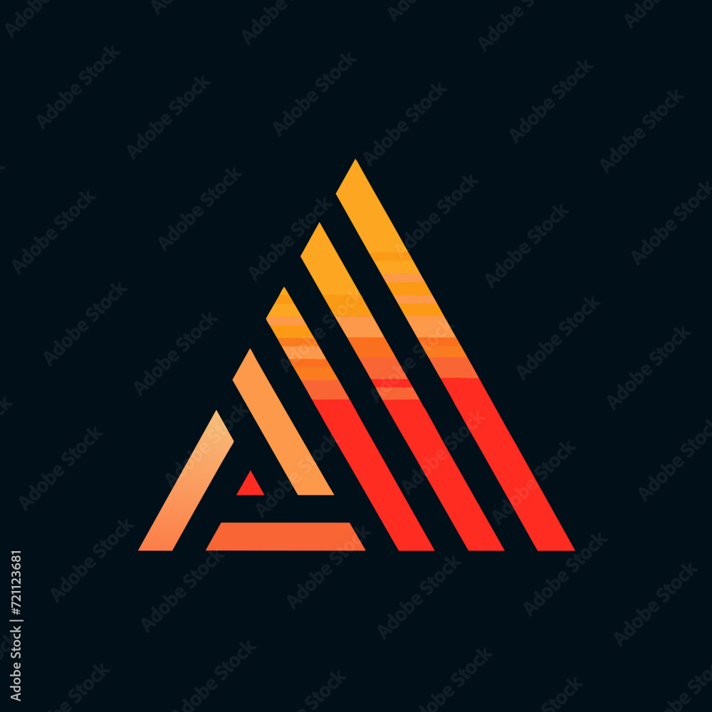 Artistic A Symbol: Unique Letter-Based Vector Logo - Monochrome ...