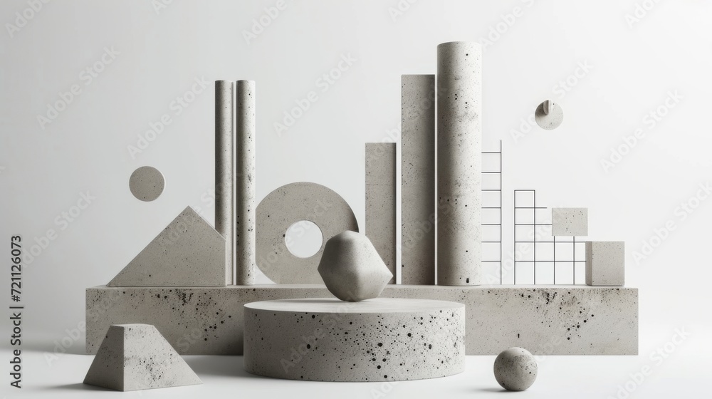 Modern infographics stylized as concrete. Statistics Business 3d Pie ...