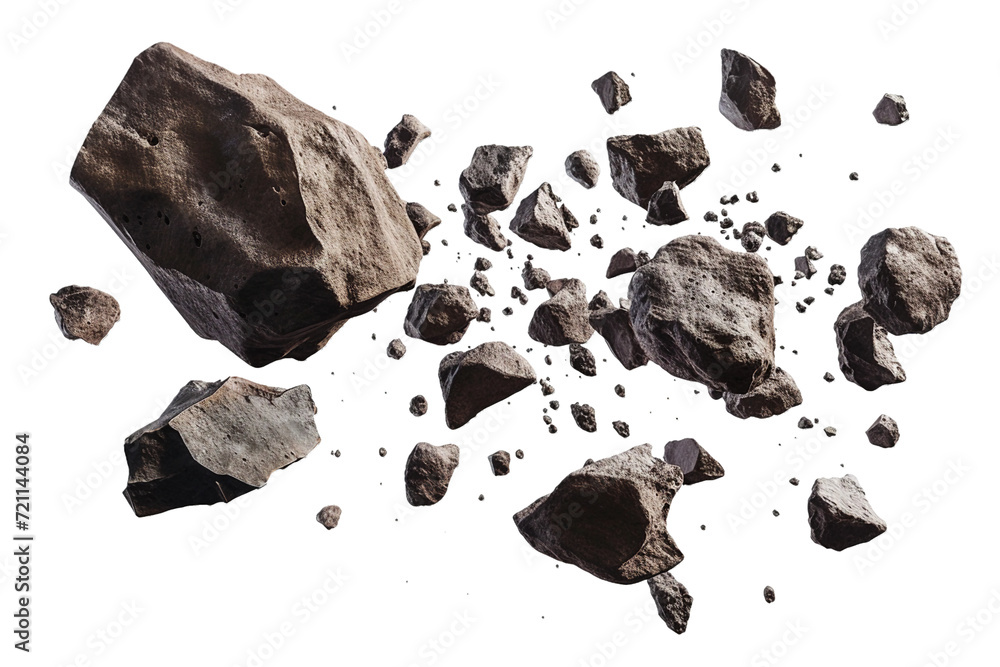 Asteroid Belt, transparent background, isolated image, generative AI ...