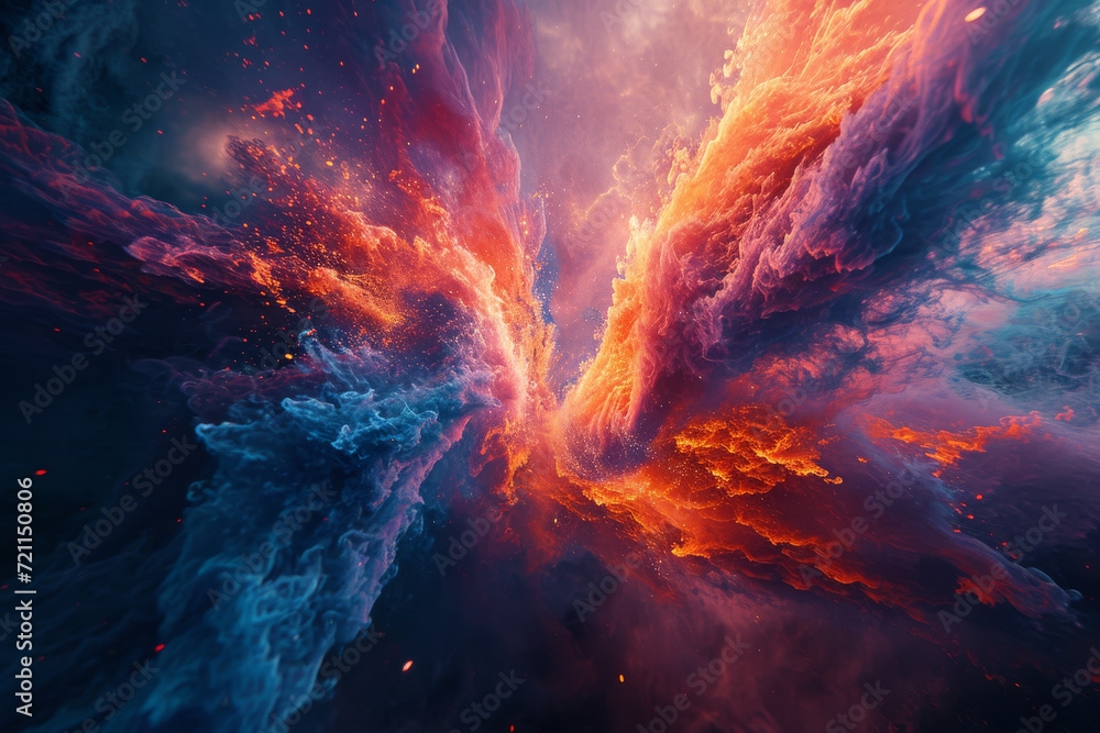 A digital art piece with subtle animations, creating a living, ever ...