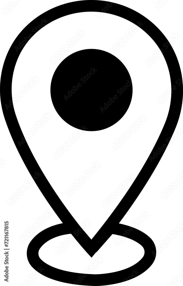Location pin icon. Map pin place pointer. GPS location symbol in trendy ...