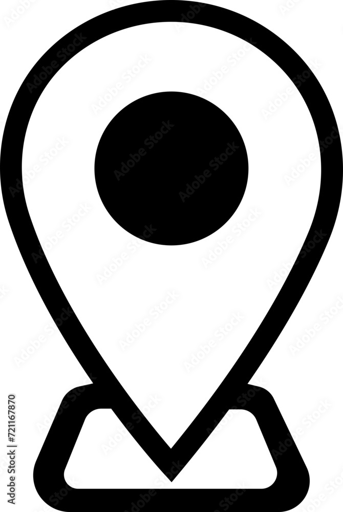 Location pin icon. Map pin place pointer. GPS location symbol in trendy ...