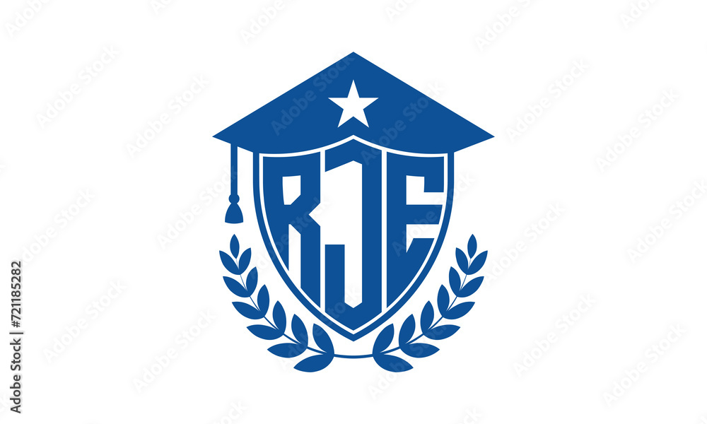 RJE three letter iconic academic logo design vector template. monogram ...