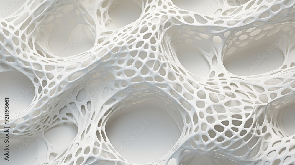 abstract 3D background with a complex network of intertwining white and ...
