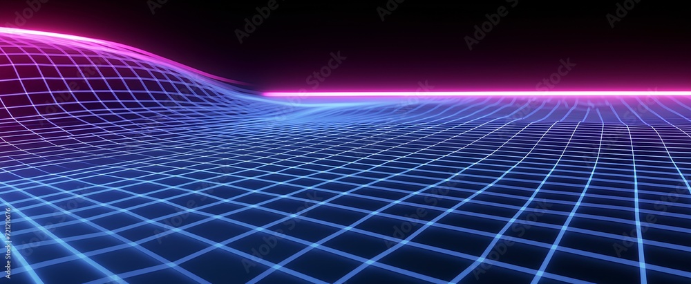 wave made out of grids one of the hologram geomtry shapes, clearly ...